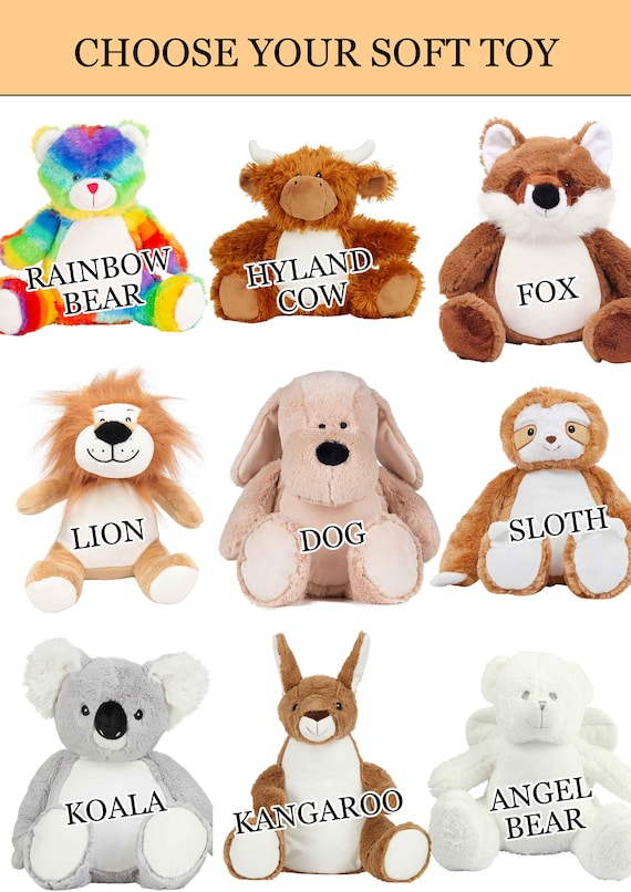 Large Personalised Embroidered Soft Toy Birth Stats New Baby Gift Announcement Baby Shower Welcome to the World Plush Teddy