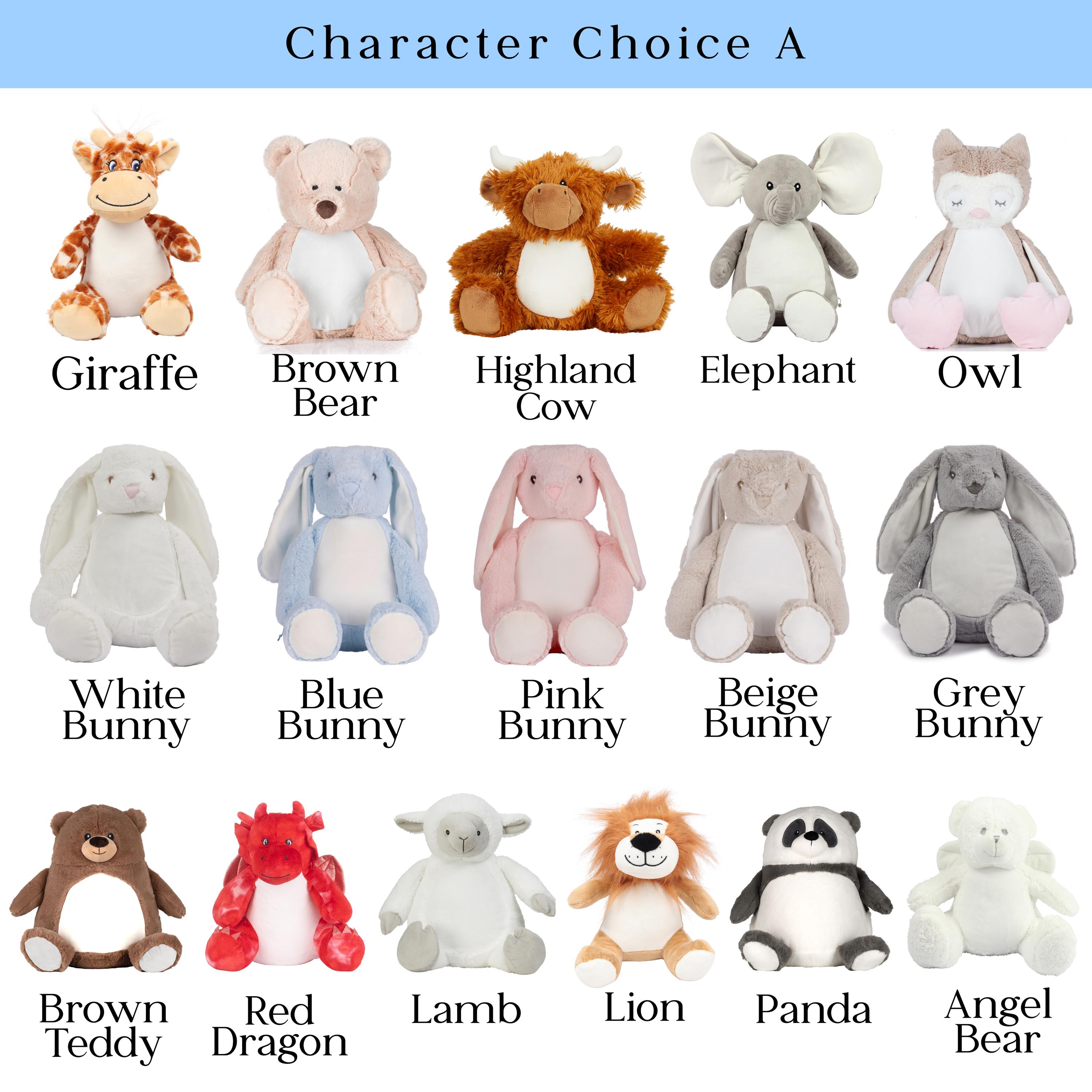 Large Personalised Embroidered Soft Toy, Name Teddy, New Baby Gift ...