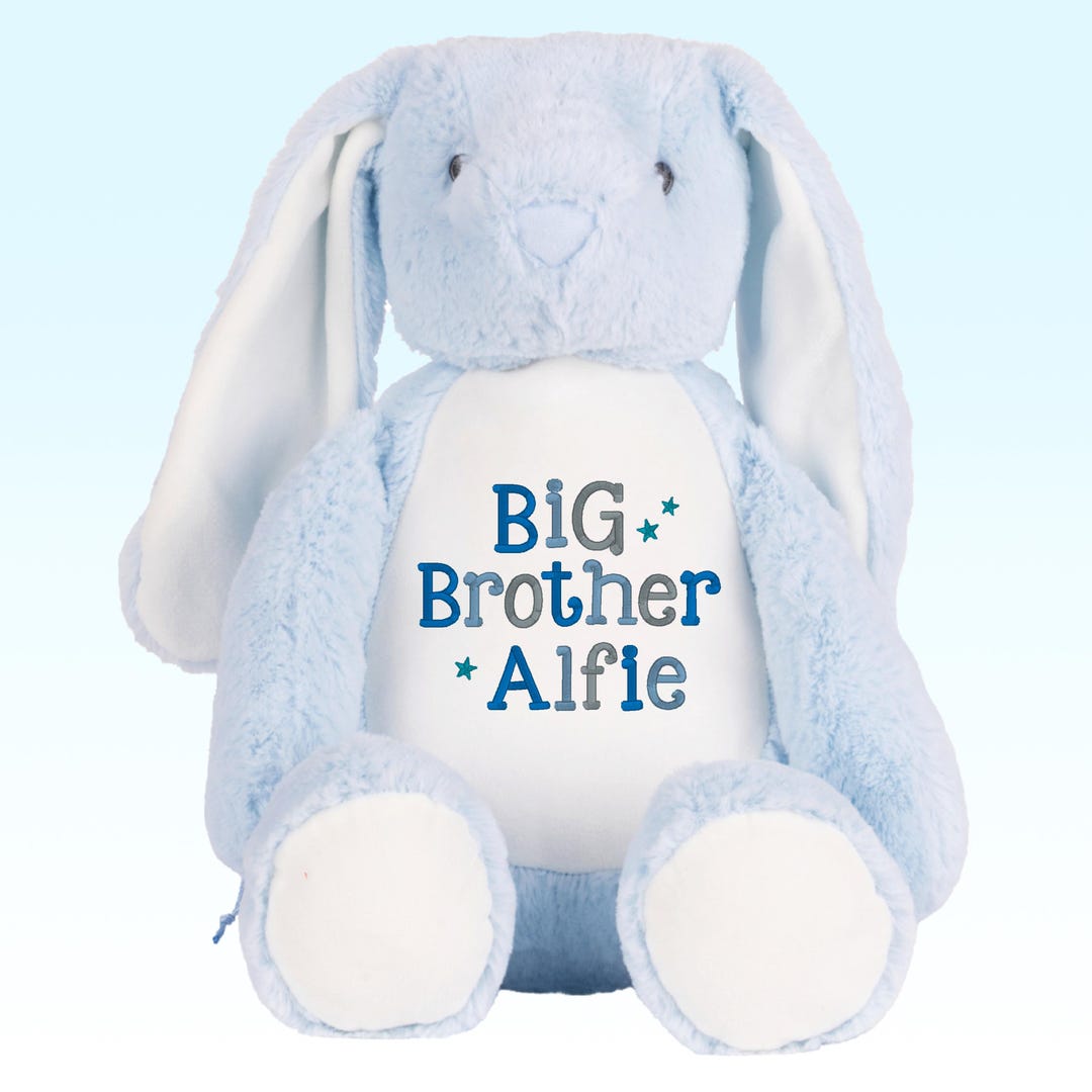 Embroidered Brother Soft Plush Toy, Personalised Stuffed Animal ...