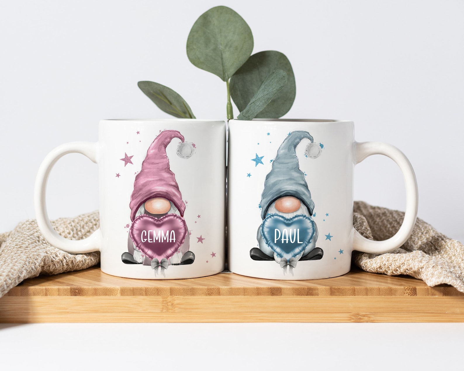 Personalised Gonk Mug, Pink or Blue Gonk, Stocking Filler, Perfect Gift ...