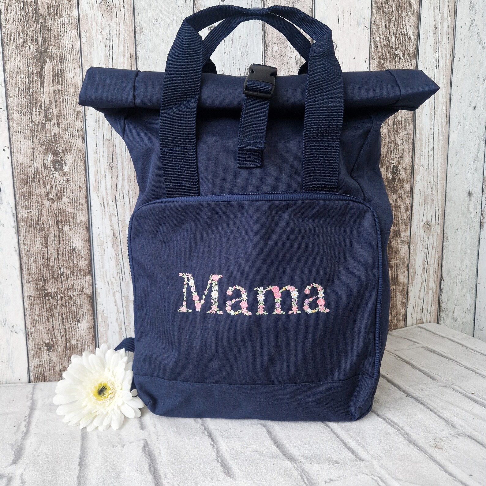 MAMA Backpack, Embroidered Floral Letter Bag, Gift for Mum, Mother's ...