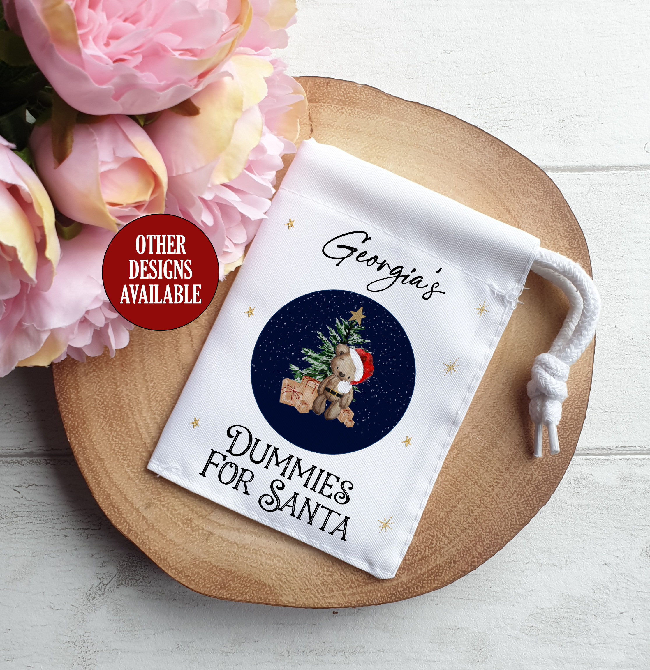 Dummies for Santa Bag Dummy Fairy Personalised Drawstring - Etsy UK