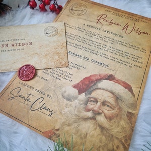 LAPLAND INVITE - Personalised Invitation to Lapland UK - Vintage ...