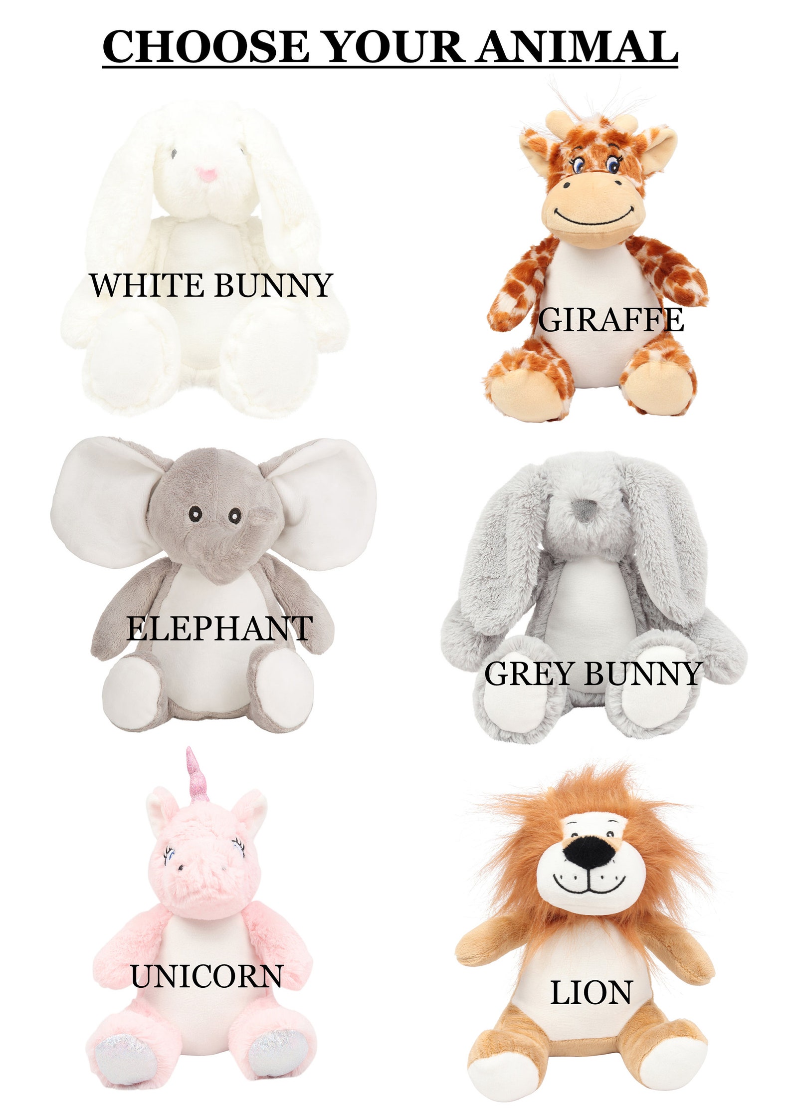 Personalised New Baby Gift, Plush Soft Toy, Printed Birth Stats, Baby ...