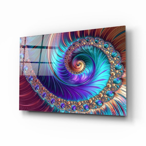 Abstract 2 Glass Printing Wall Art Modern Decor Ideas for Your - Etsy