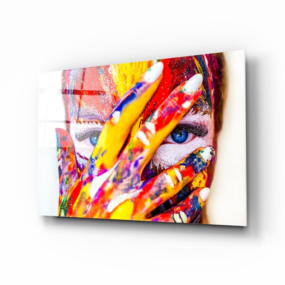 Female Portrait Glass Printing Wall Art Modern Decor Ideas for - Etsy