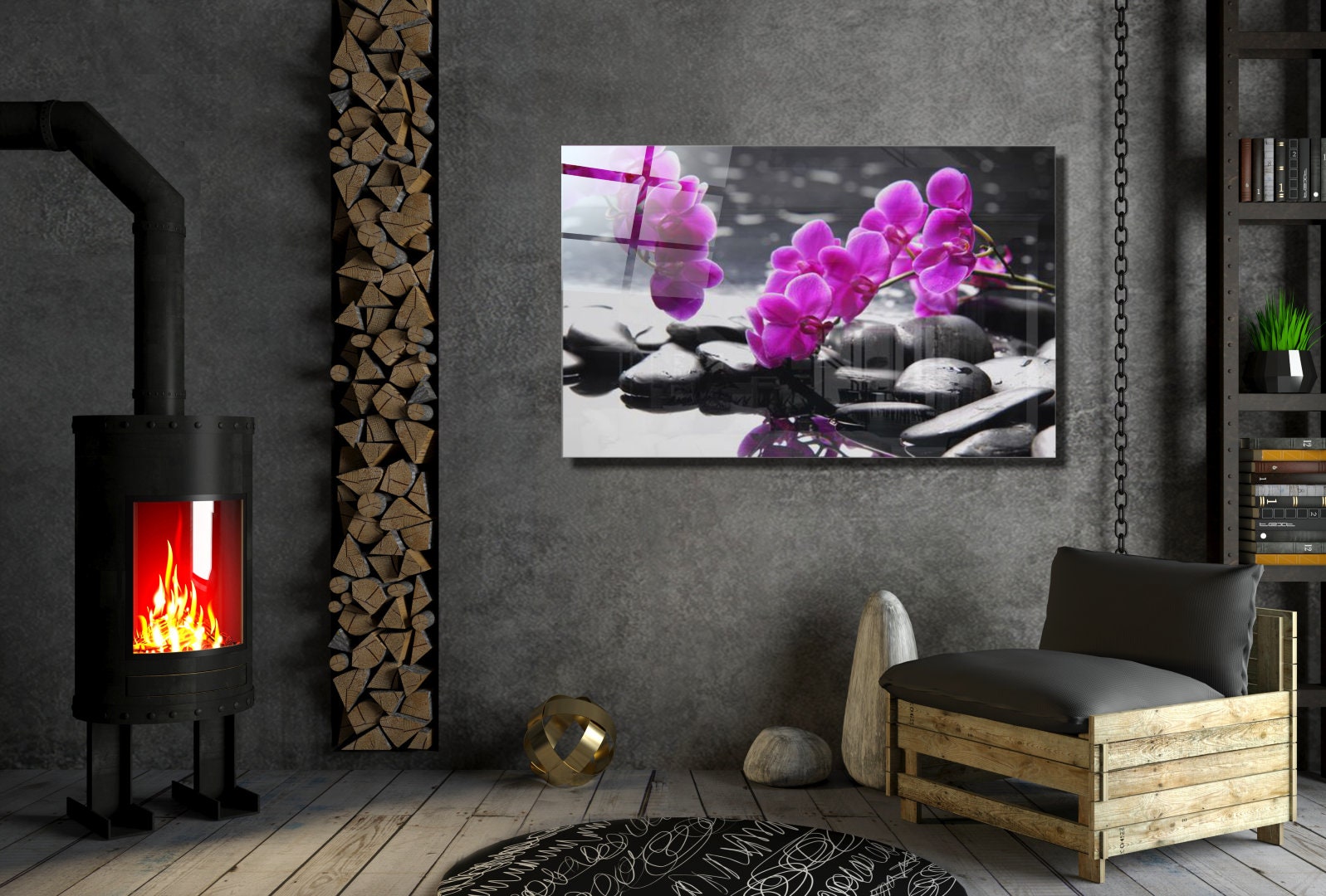 Spa Glass Printing Wall Art Modern Decor Ideas for Your House | Etsy