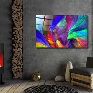 Colorful Patterns Glass Printing Wall Art Modern Decor Ideas for Your ...