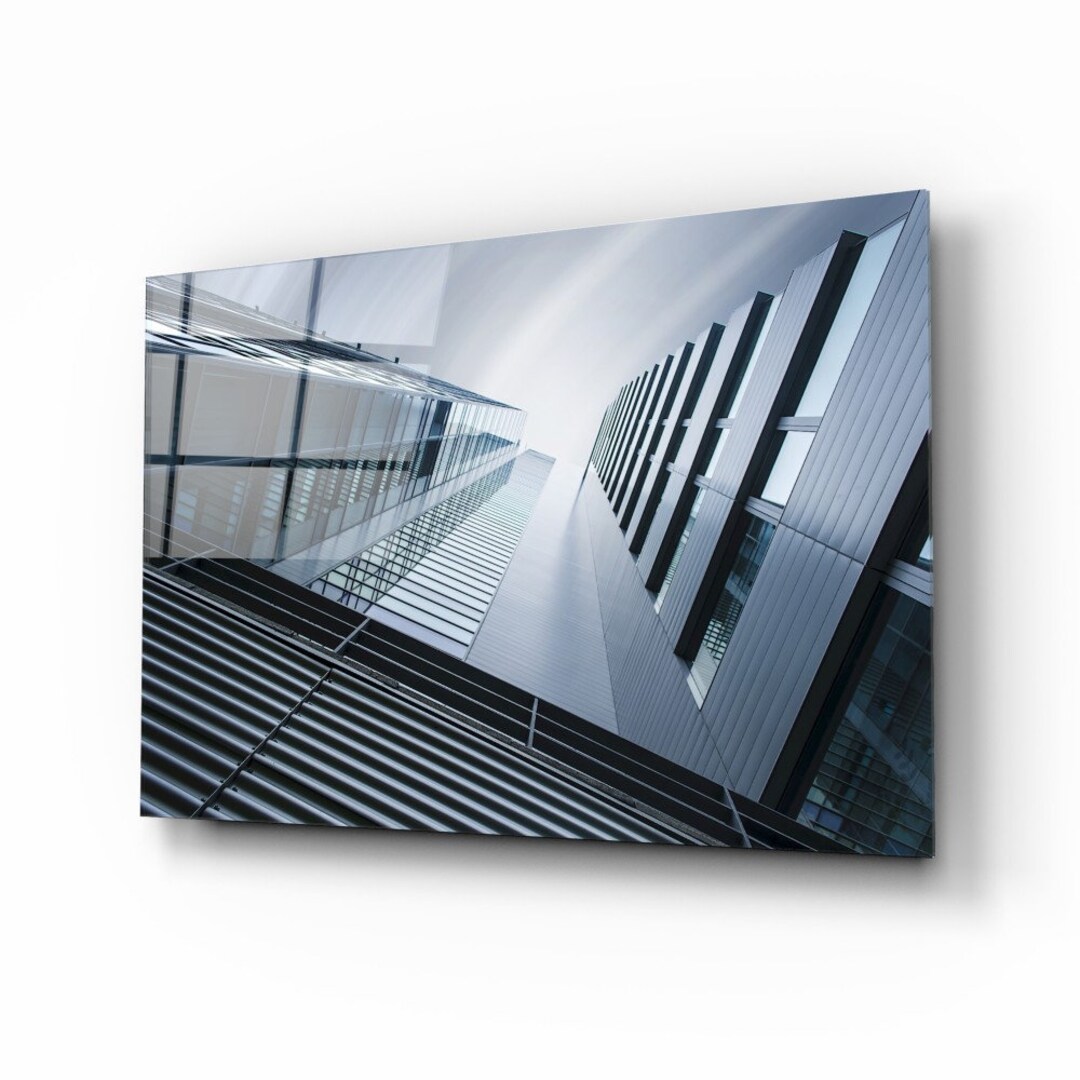 Geometric Structures Glass Printing Wall Art Modern Decor Ideas for ...