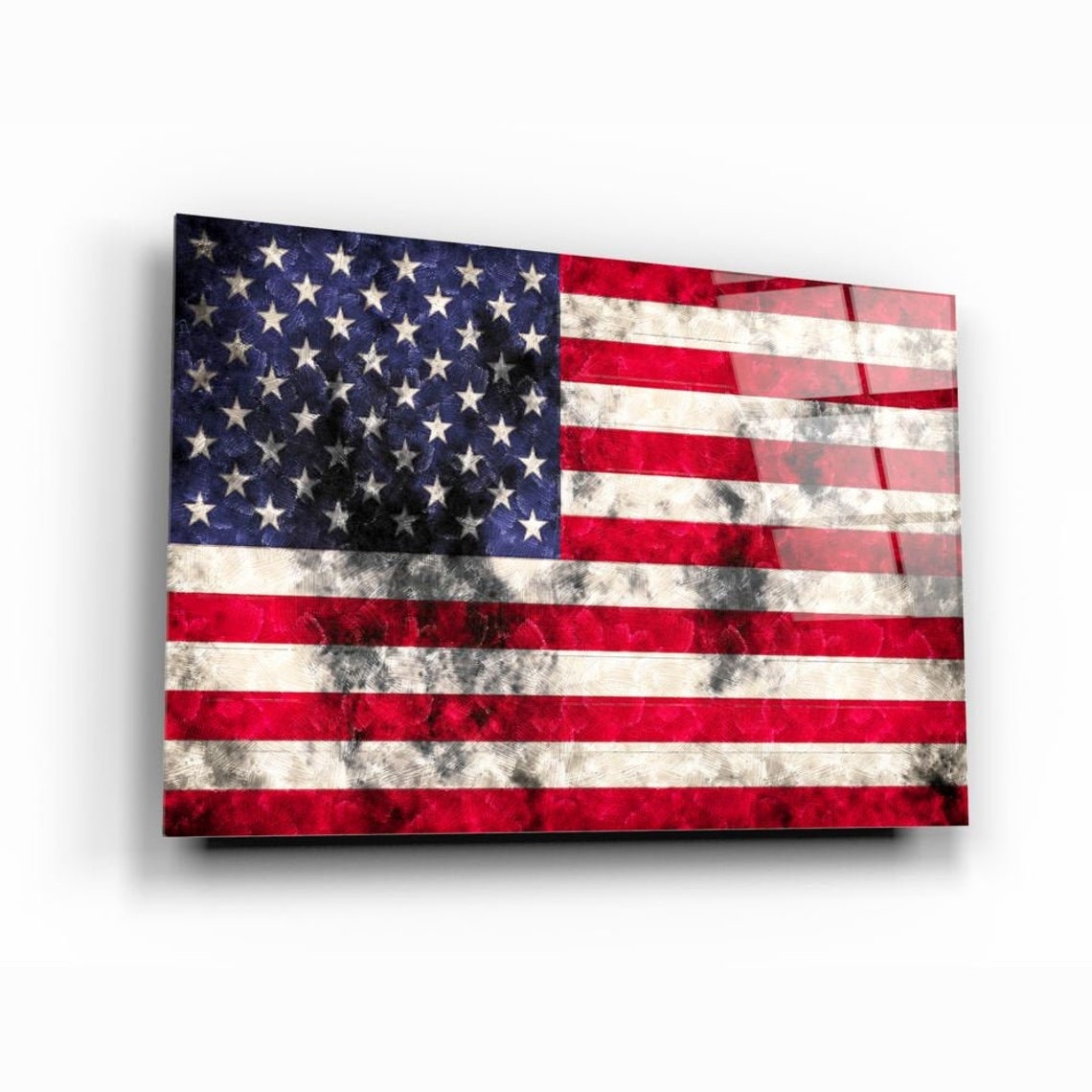 American Flag Glass Printing Wall Art Modern Decor Ideas for | Etsy