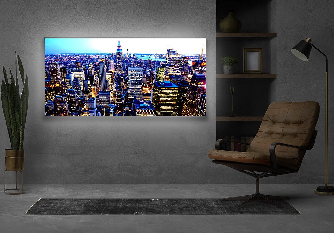 Custom Fabric LED Light Box. Cityscape View of Manhattan, New York City ...