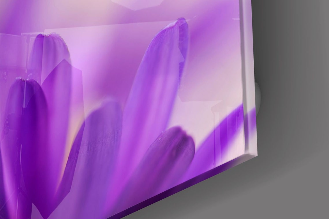 Flower Glass Printing Wall Art Modern Decor Ideas for Your - Etsy