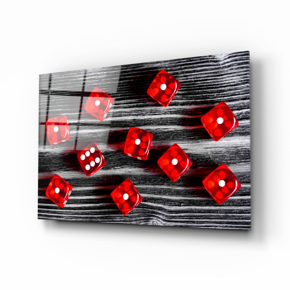 Dice Glass Printing Wall Art Modern Decor Ideas for Your House | Etsy
