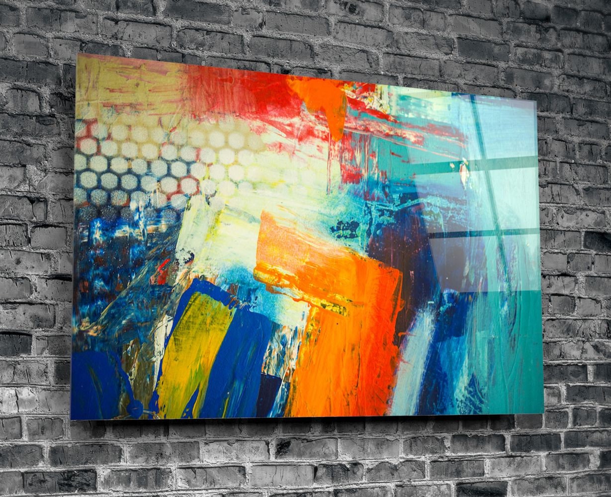 Abstract Glass Printing Wall Art Modern Decor Ideas for Your - Etsy