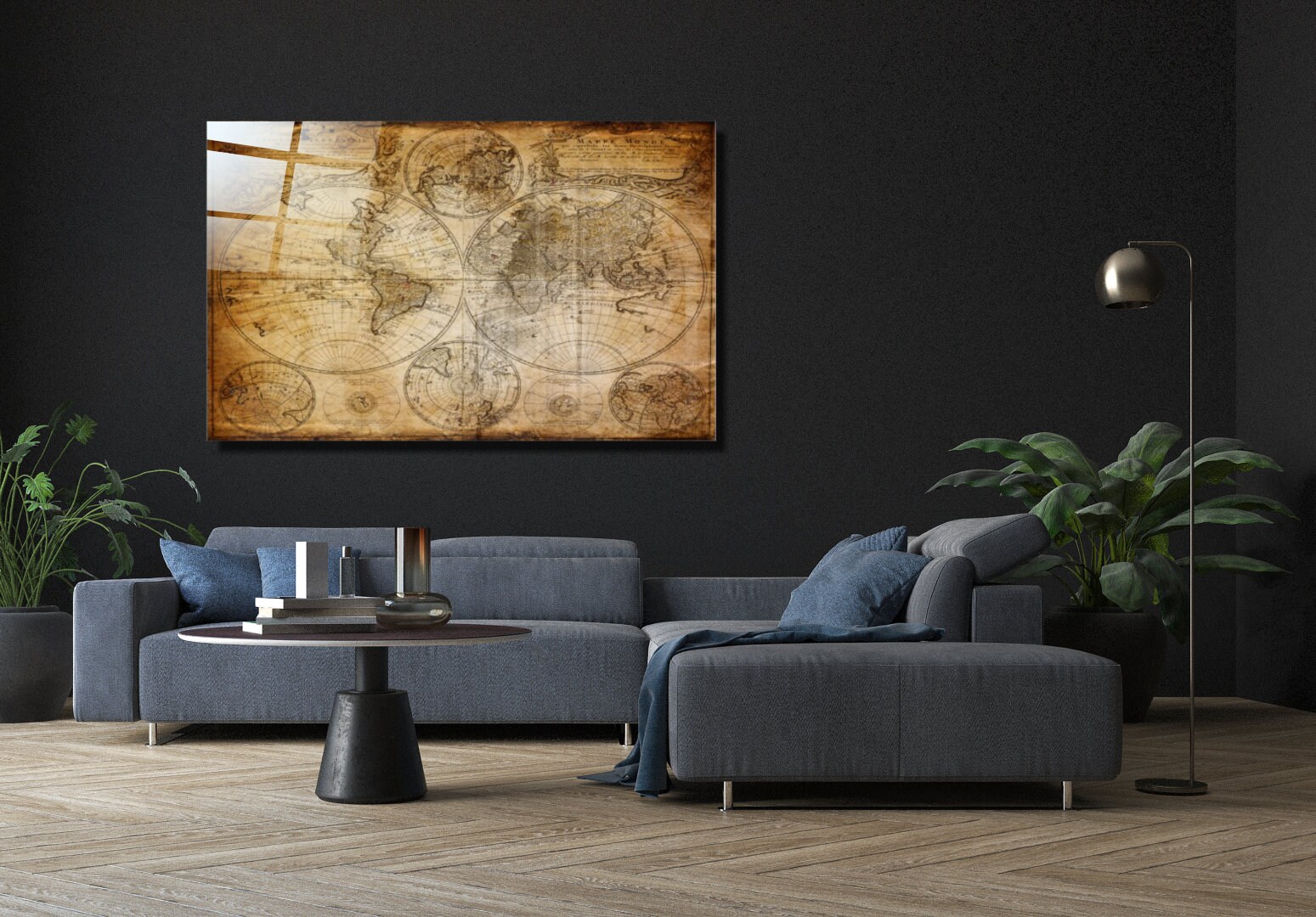 World Map Glass Printing Wall Art Modern Decor Ideas for Your - Etsy