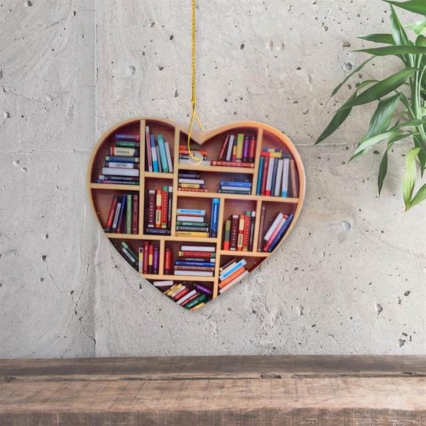 Book Lovers Heart Shaped Bookshelf - Etsy
