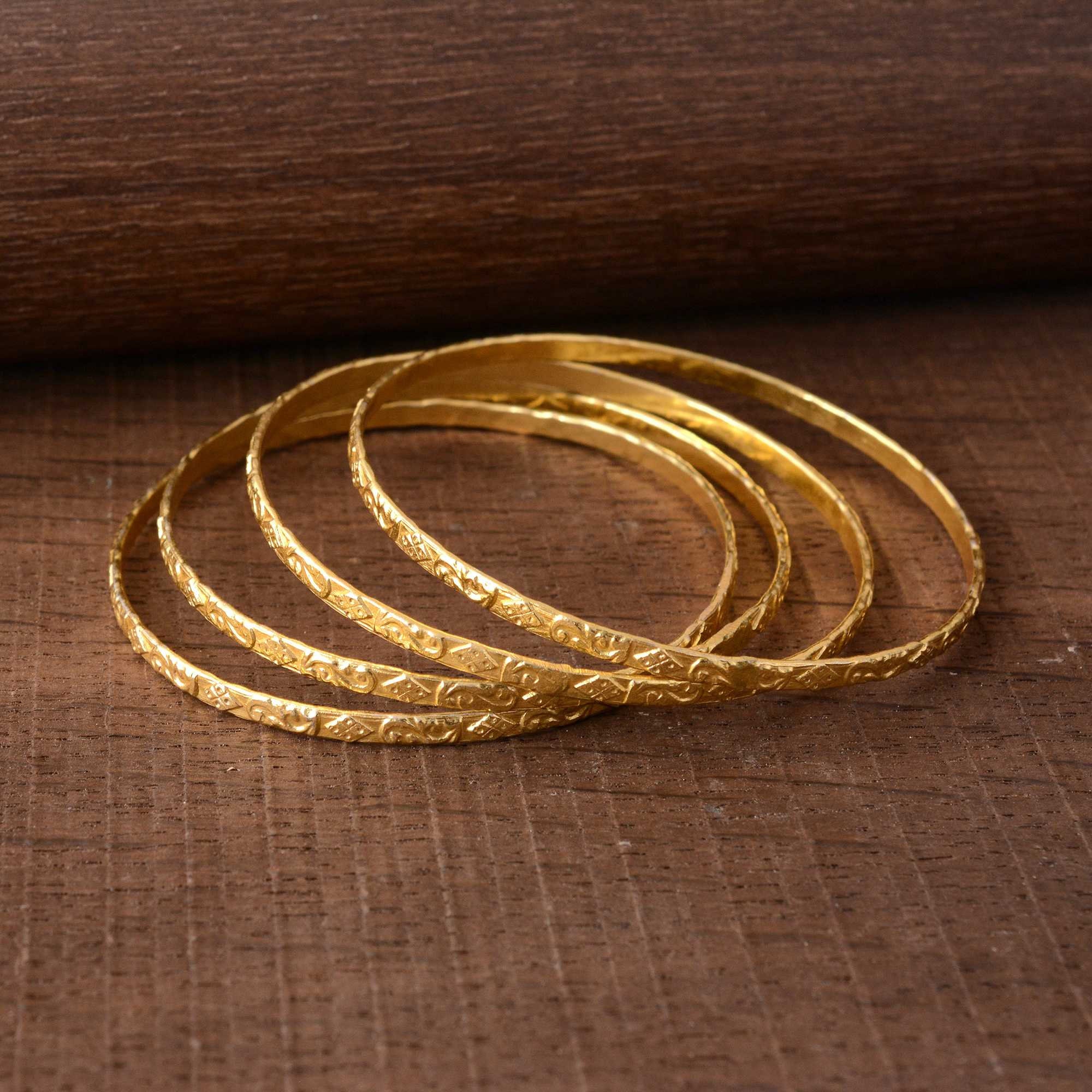 Classic Thin Bangles, 18K Gold Filled Jewelry, Minimalist Bangle ...