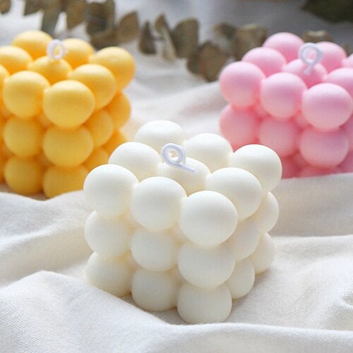 Magic Cube Candle Mold 3D Bubbles Candle Silicone Mold Atom - Etsy