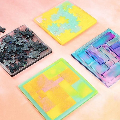 Puzzle Silicone Mold Tangram Puzzle Epoxy Mold Square Resin | Etsy