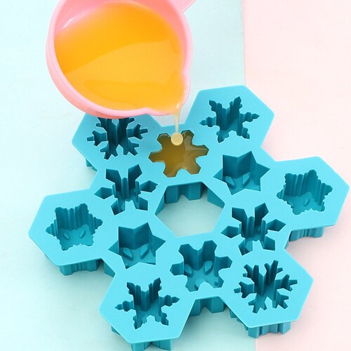 Christmas Snowflake Ice Cube Silicone Mold for - Etsy