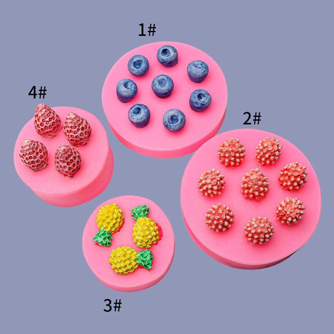 Berry Silicone Mold Mini Fruit Mold for Chocolate Fondant Candy Making ...