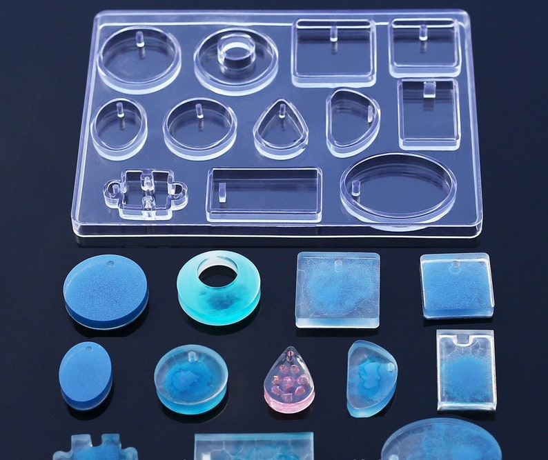 Gemstone Silicone Mold Diamond Silicone Mold Flat Black Cabochon ...