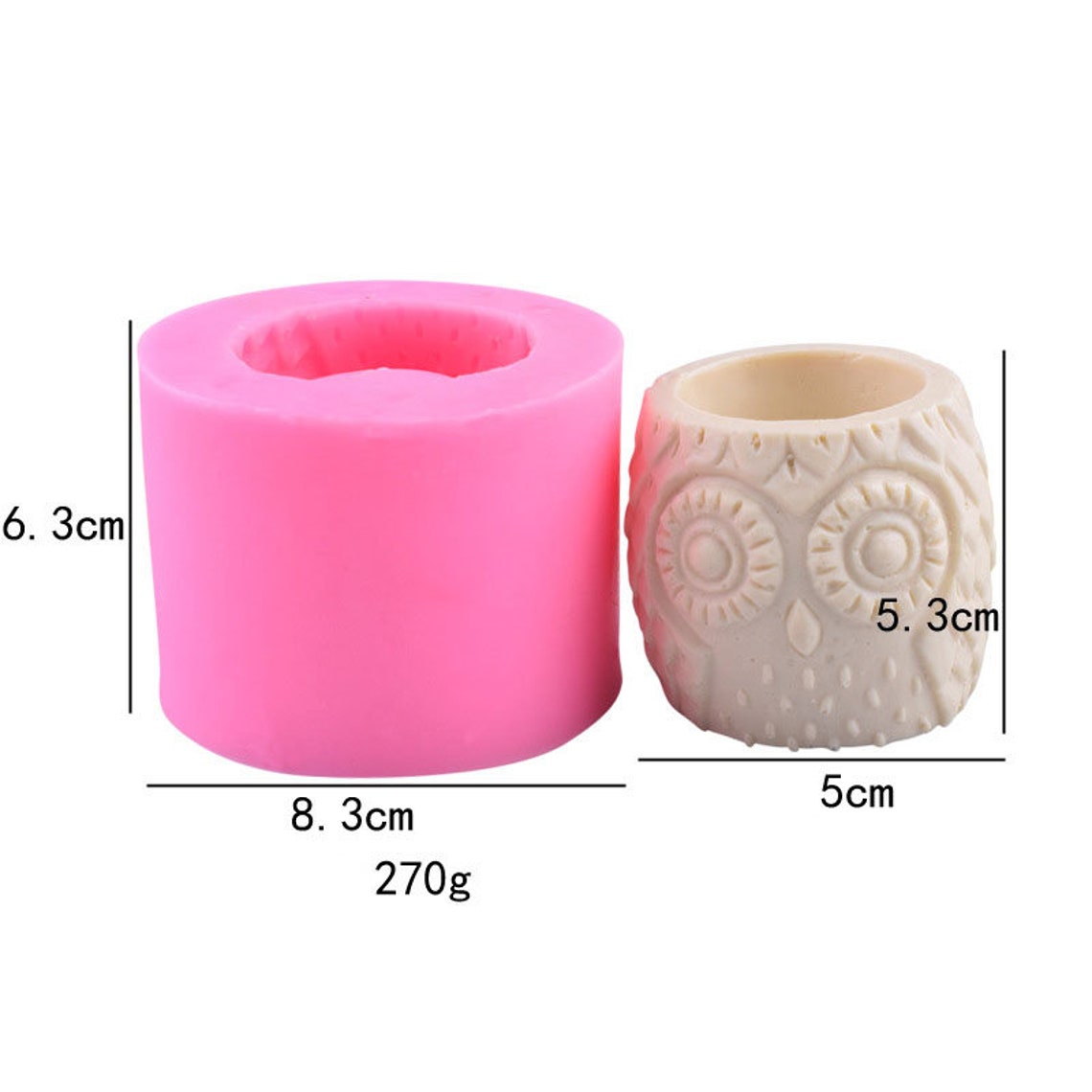 Owl Vases Gypsum Mold Vase Silicone Mold Vase Resin Mold - Etsy