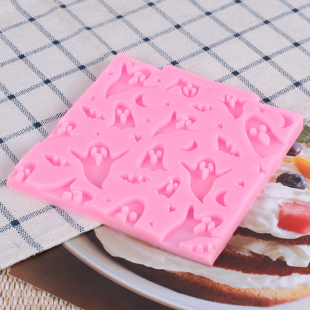 Ghost Silicone Mold Star Moon Mold Scary Creepy Halloween Mold Cake ...