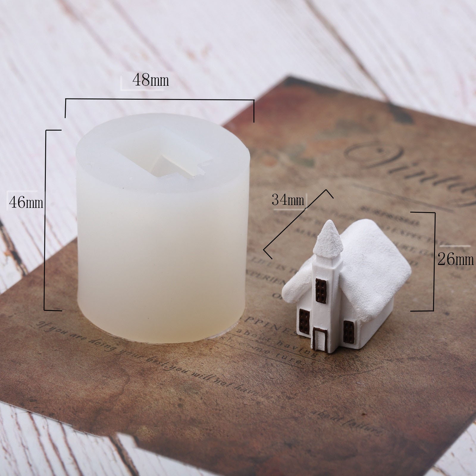 Mini House Mold Cabin Silicone Mold Building Candle Mold for - Etsy