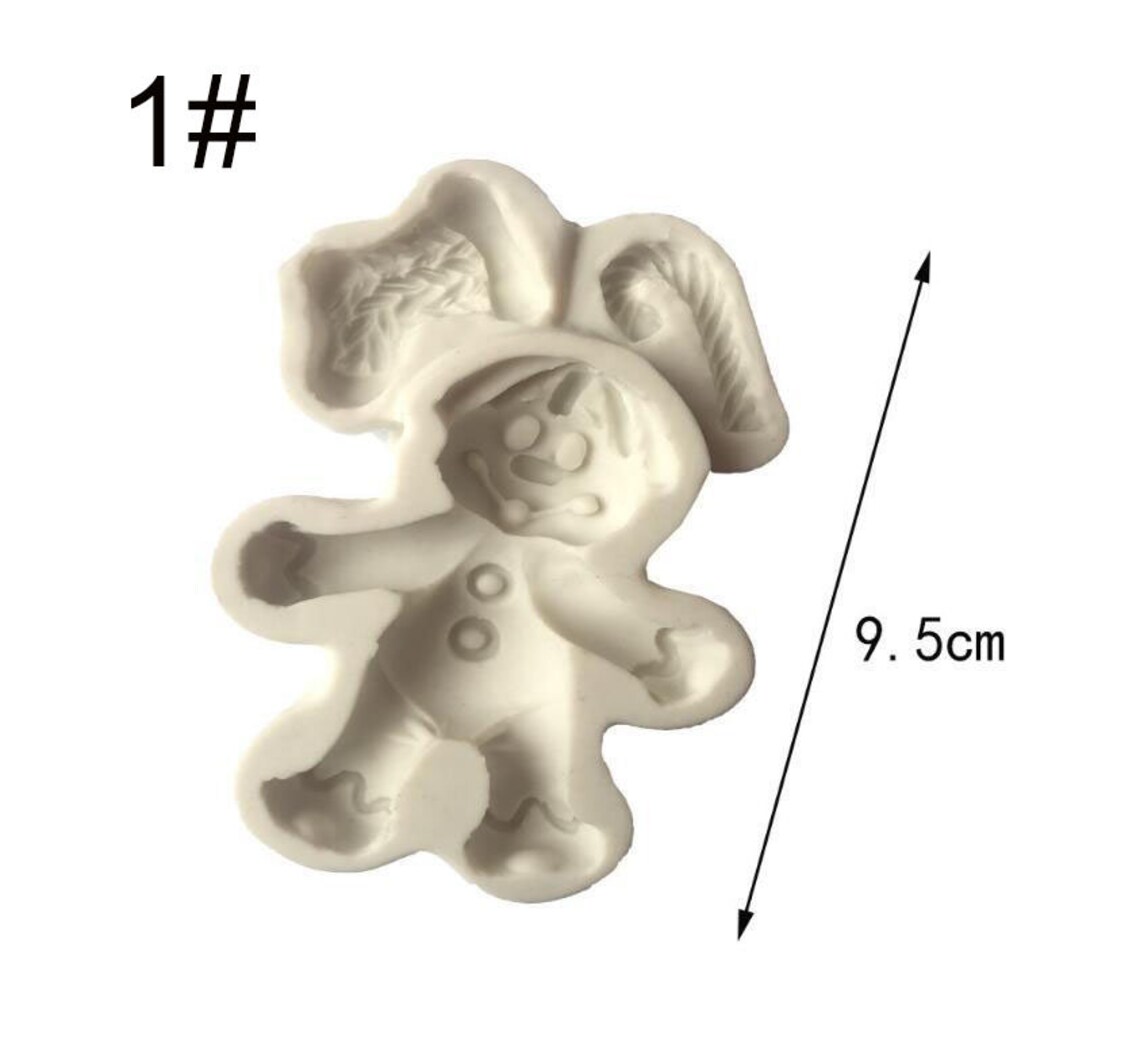 Gingerbread Man Silicone Mold Christmas Cake Decoration Mold Deer Epoxy ...
