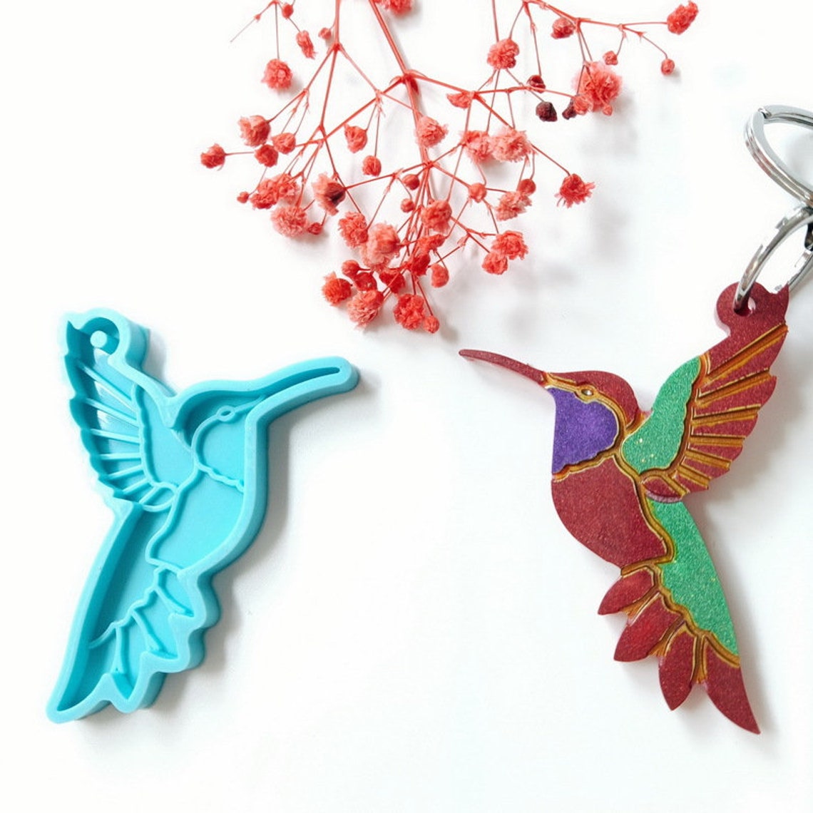 Hummingbird Tablet Silicone Mold Pendant Mold Bird Resin - Etsy