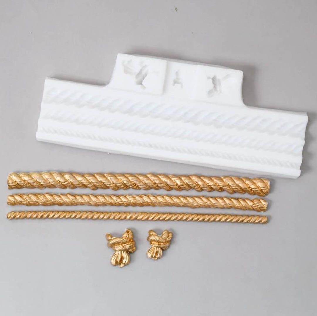 Weave Border Silicone Mold Braid Texture Rope Knit Mold for Fondant ...
