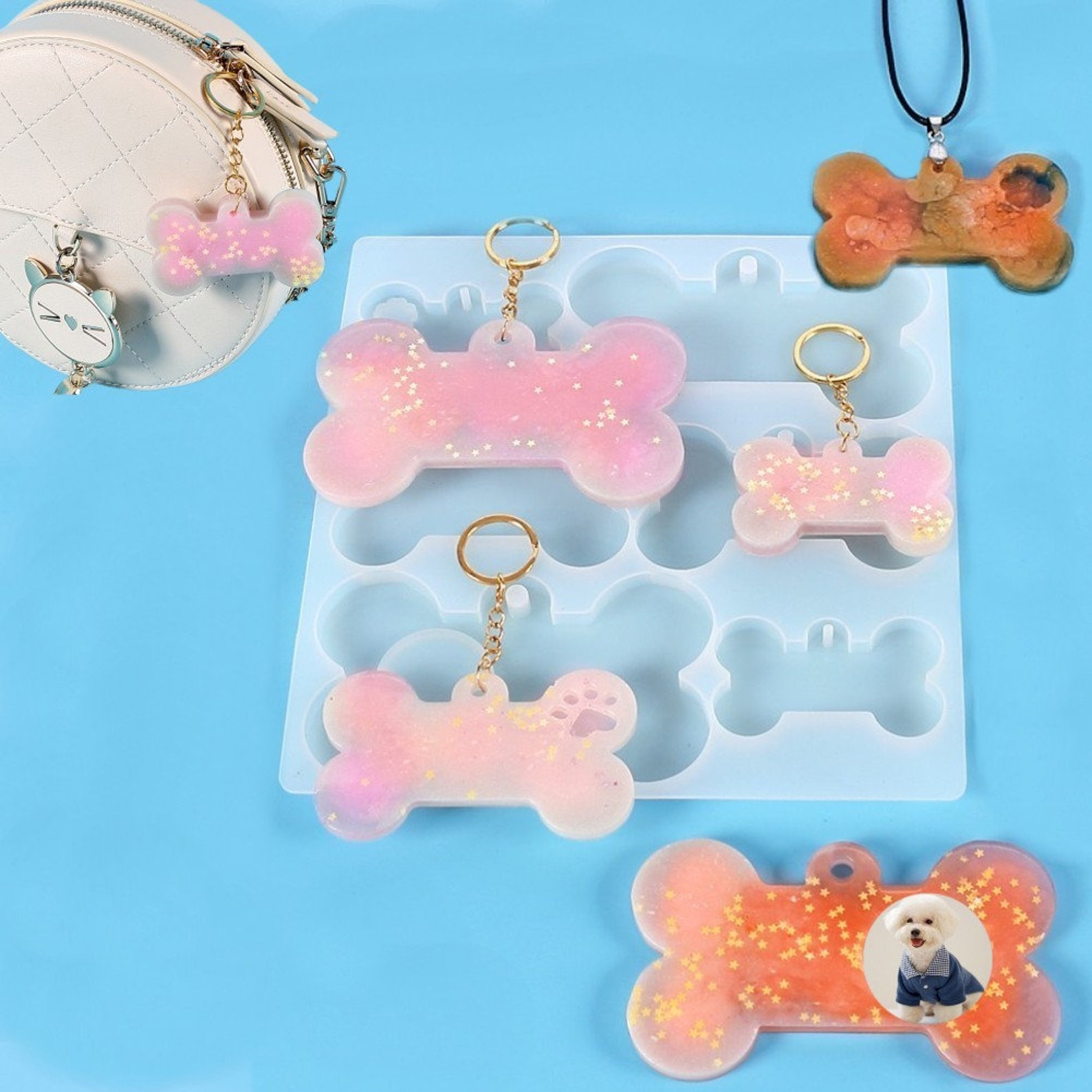 Bone Tag Mold Dog Pendant Silicone Mold Pet Tag Epoxy Resin - Etsy