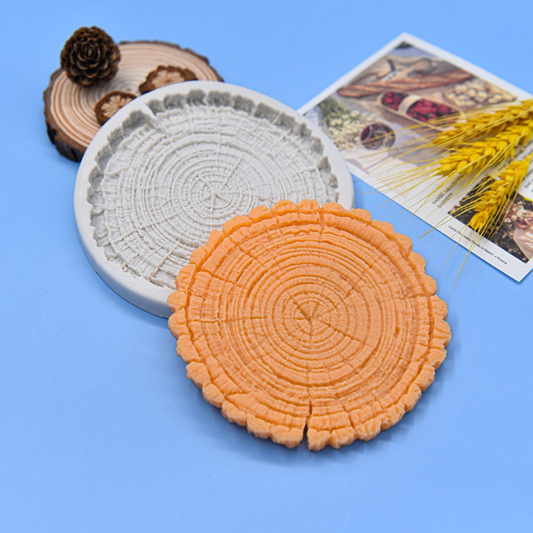 Tree Stump Coaster Silicone Mold Round Tray Mold Table Cup Mat UV Resin ...