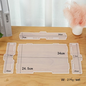 Desktop Storage Rack Silicone Mold,2-layers Shelf Mold Storage Holder ...