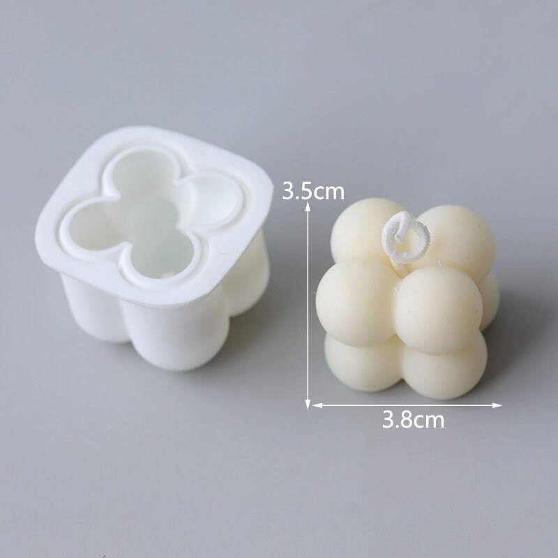 Magic Cube Candle Mold 3D Bubbles Candle Silicone Mold Atom | Etsy