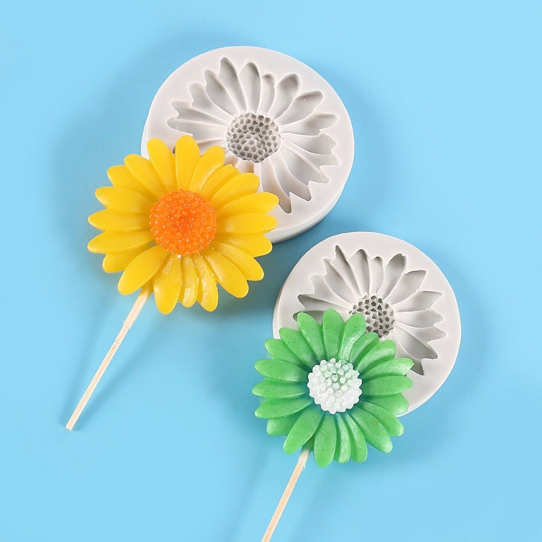 Sunflower Lollipop Silicone Mold Simulation Sunflower Candy Mold ...