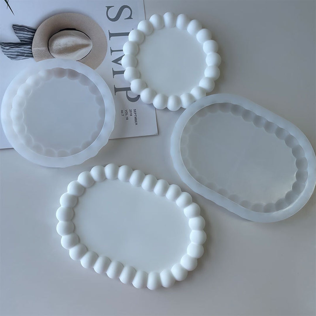 Small Tray Mold Dish Silicone Mold Cup Mat Resin Plate Mold Plaster ...