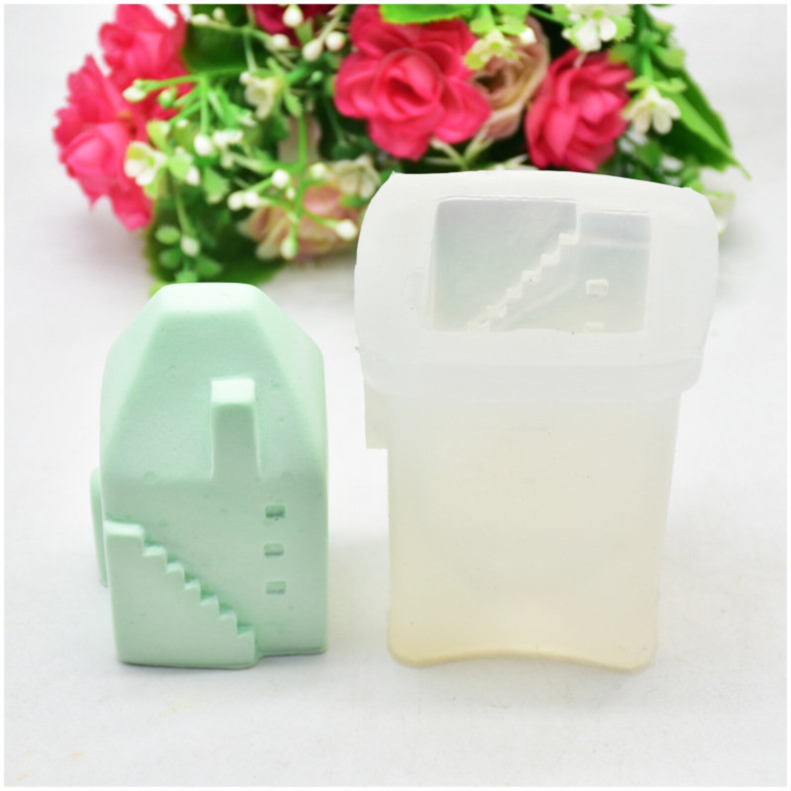 3d Small House Mold House Candle Silicone Mold Building Candle - Etsy