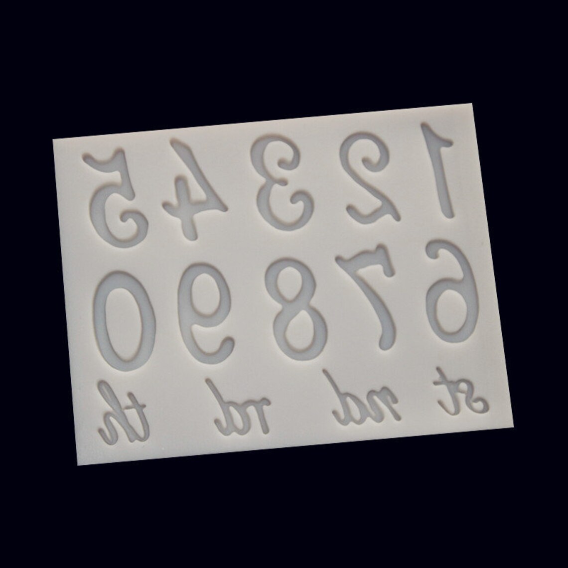 Number Silicone Mold Number Resin Mold, 0-9 Silicone Mold 3D Fondant ...