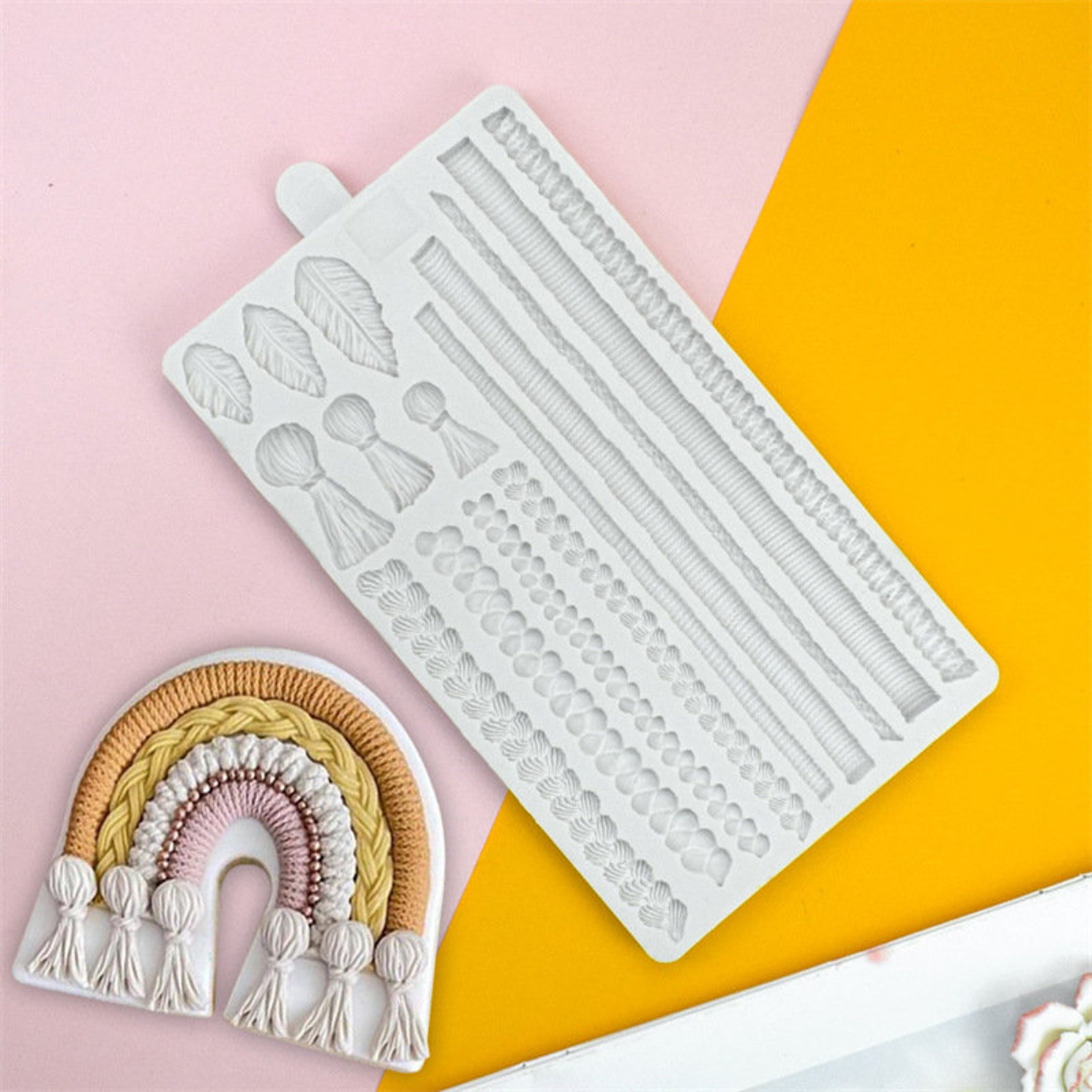 Weave Border Silicone Mold Braid Texture Strap Knit Mold for - Etsy
