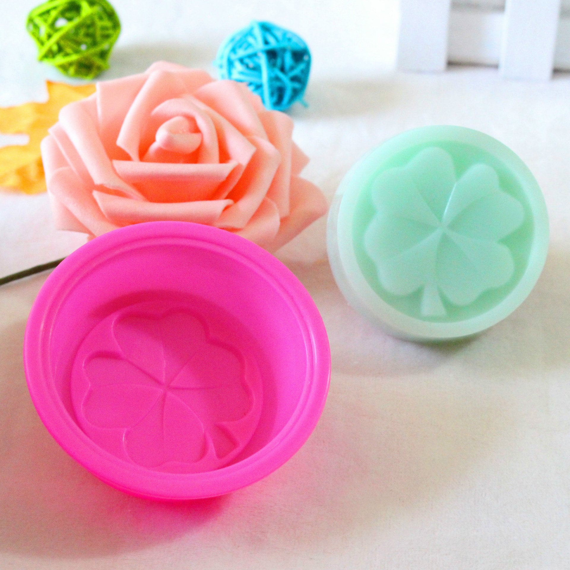 Four Leaf Clover Silicone Mold Four-leaf Clover Puck Mold - Etsy