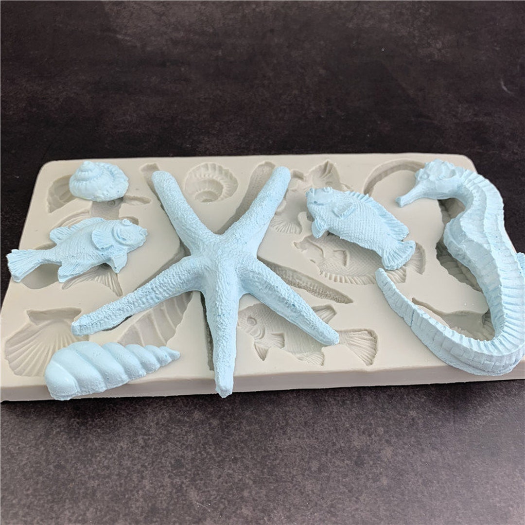 Ocean Animal Silicone Mold Sea Fish,starfish,seahorse,shell Resin Mold ...