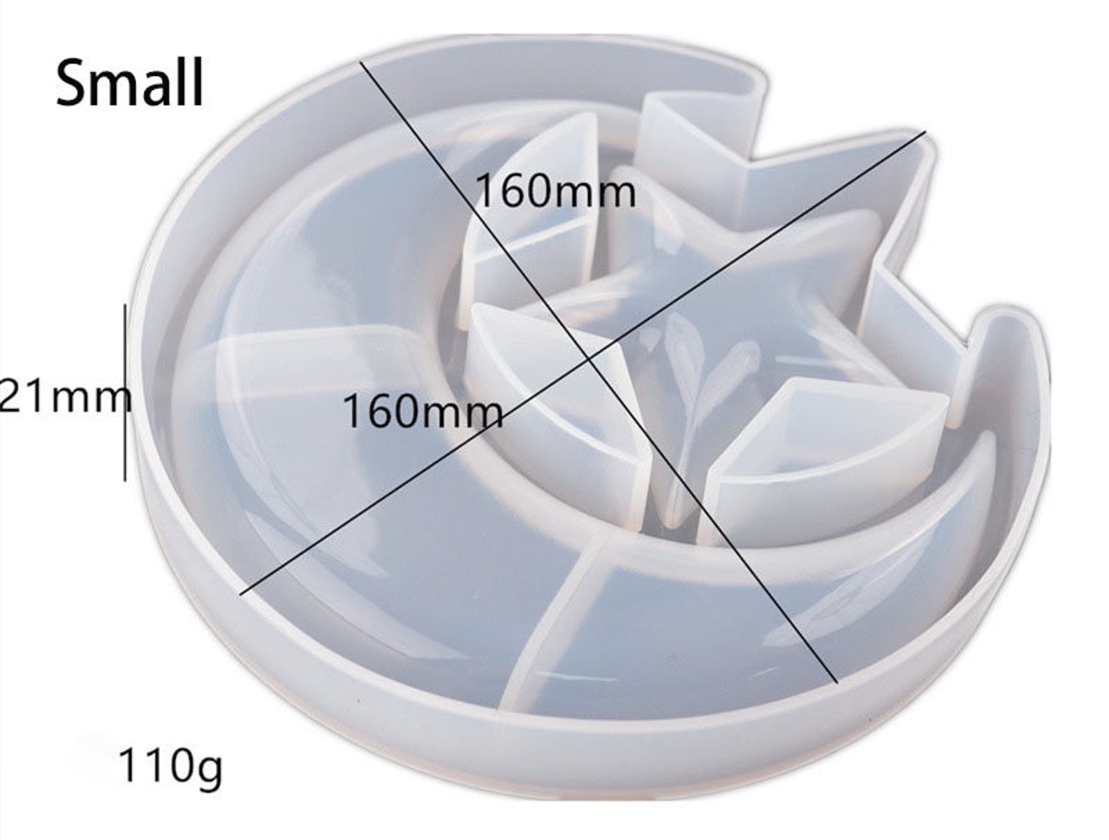 Moon and Star Storage box Silicone mold Pentagram Moon Resin | Etsy