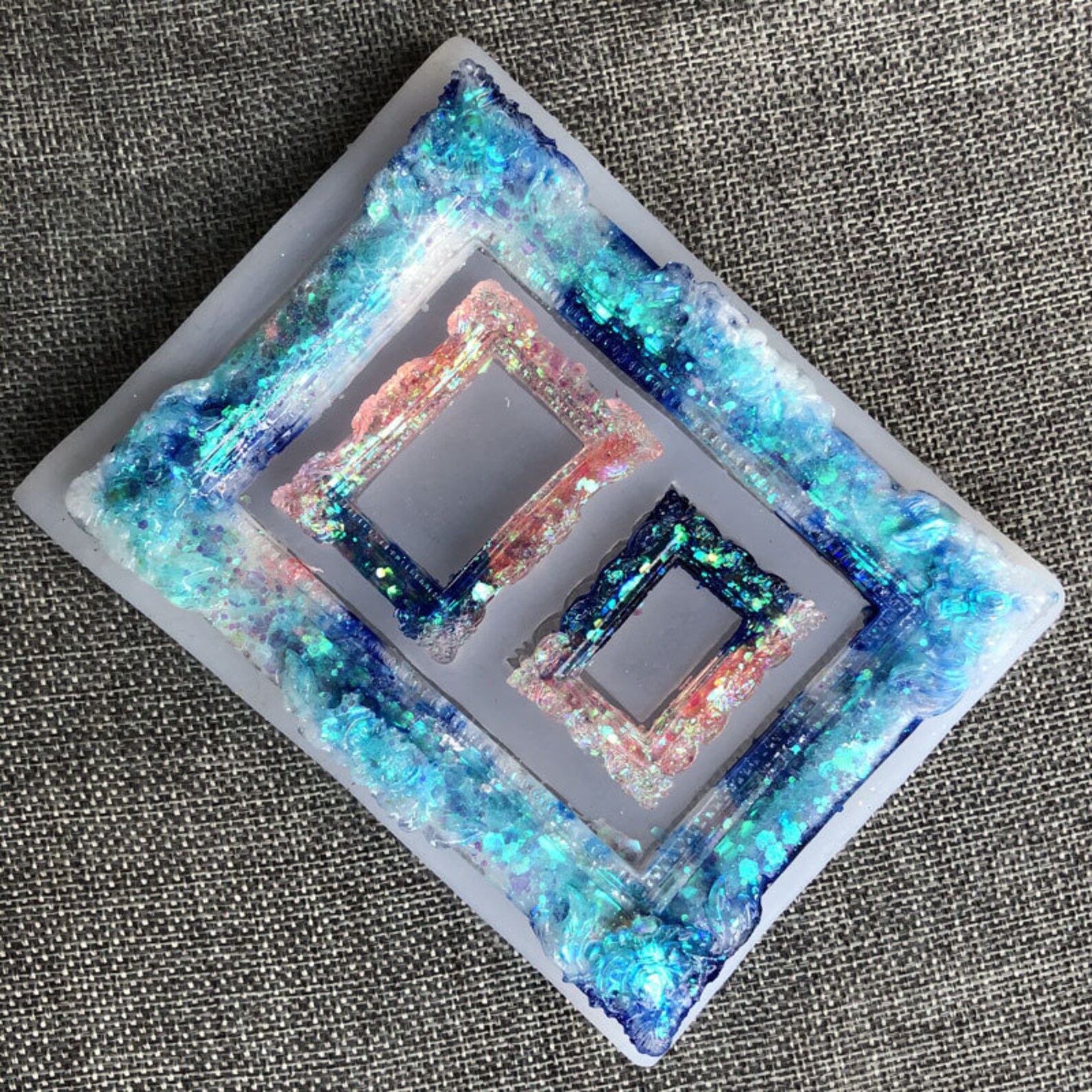 3D Photo Frame Mold,baroque Decoration Silicone Mold,frame Resin Mold ...