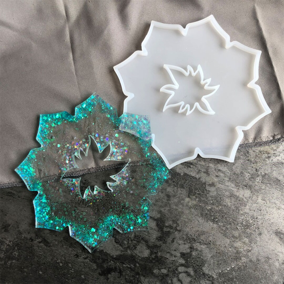 Flower Coaster Resin Mold Irregular Coaster Silicone Epoxy Mold Geode ...
