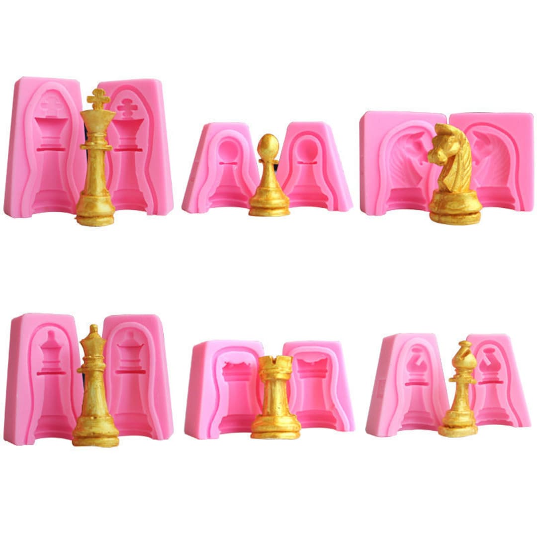 3D Chess Silicone Mold Chess Epoxy Resin Mold Handmade Chocolate ...