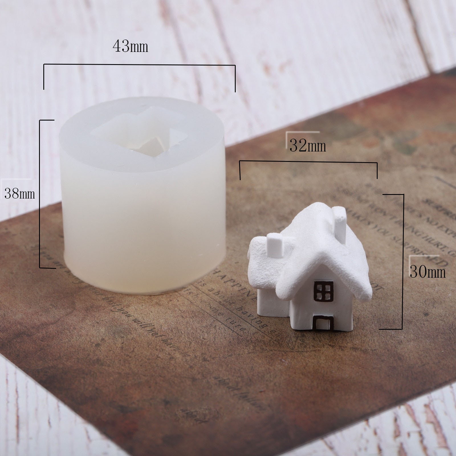 Mini House Mold Cabin Silicone Mold Building Candle Mold for - Etsy