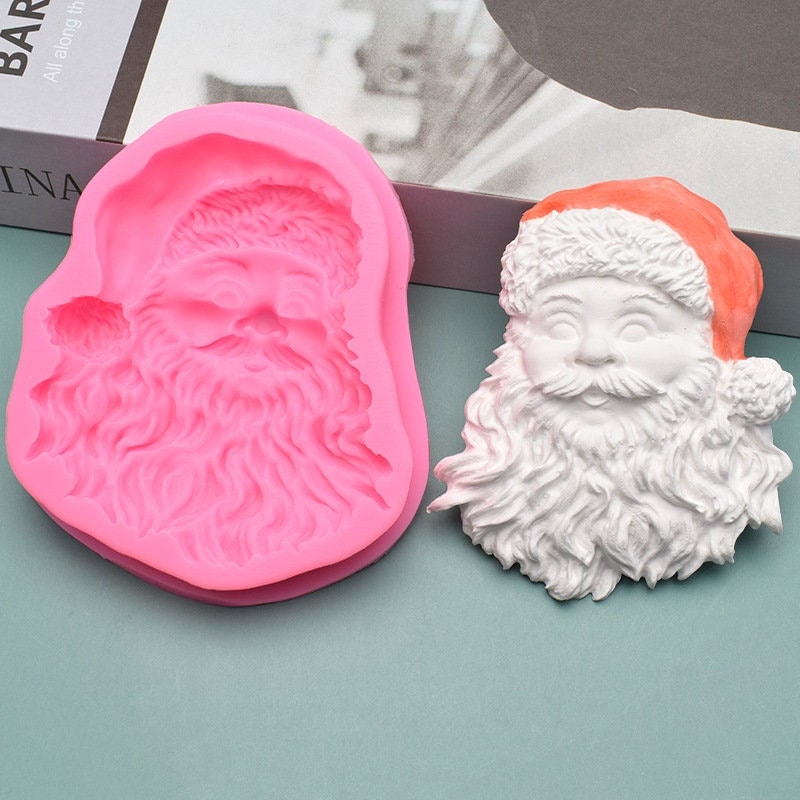 Christmas Santa Silicone Mold Fondant Chocolate Baking Resin Epoxy Mold ...