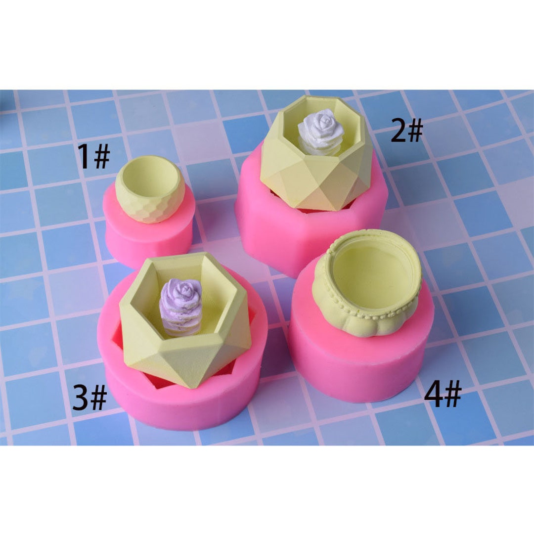 Flower Pot Mold Silicone Mold Geometric Flower Pot Mold DIY Concrete ...